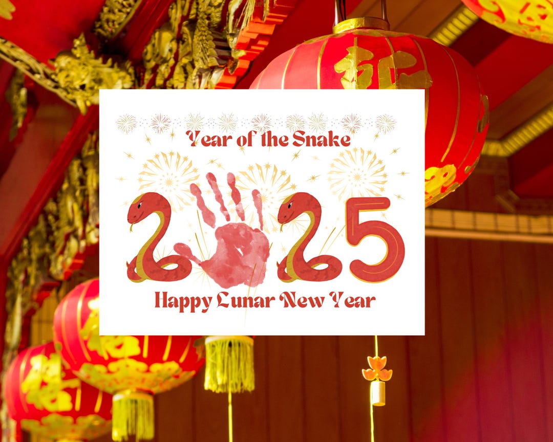 Lunar New Year 2025 Handprint Craft/year of the Snake/chinese New Year ...