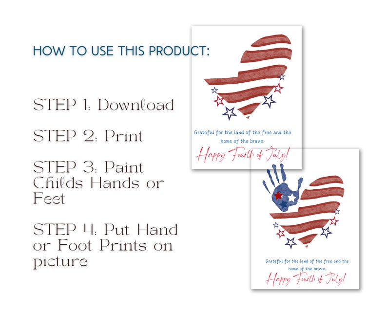 Flag 4th of July Handprint Craft - 4th of July Independence Day USA ...