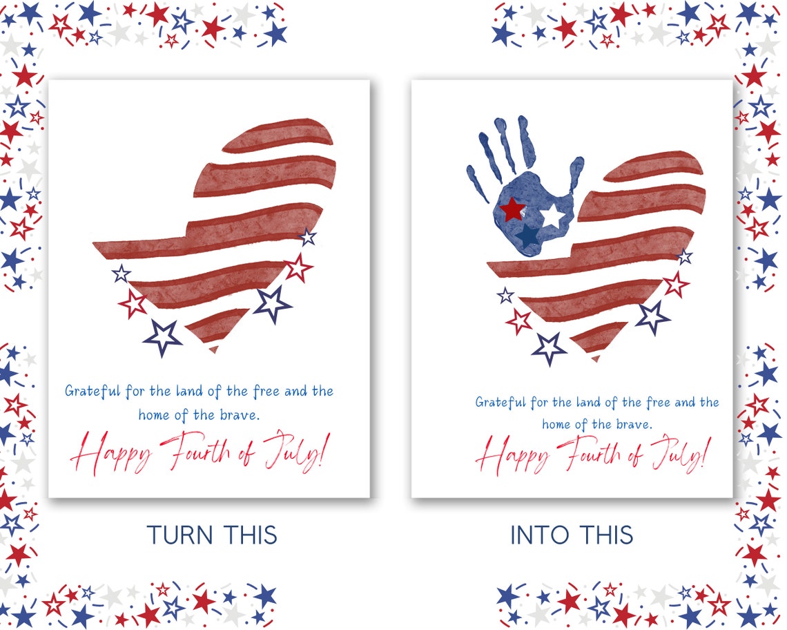 Flag 4th of July Handprint Craft - 4th of July Independence Day USA ...