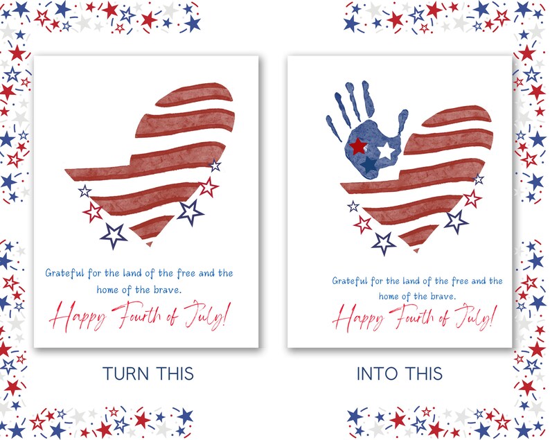 Flag 4th of July Handprint Craft - 4th of July Independence Day USA ...