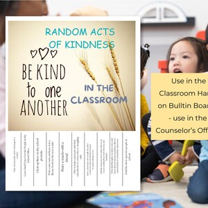 Random Acts of Kindness Teacher's Can Use in the Classroom. Tear off ...