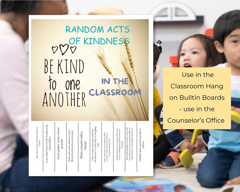 Printable Spread Kindness Tear off Flyer, Random Acts of Kindness, Pay ...