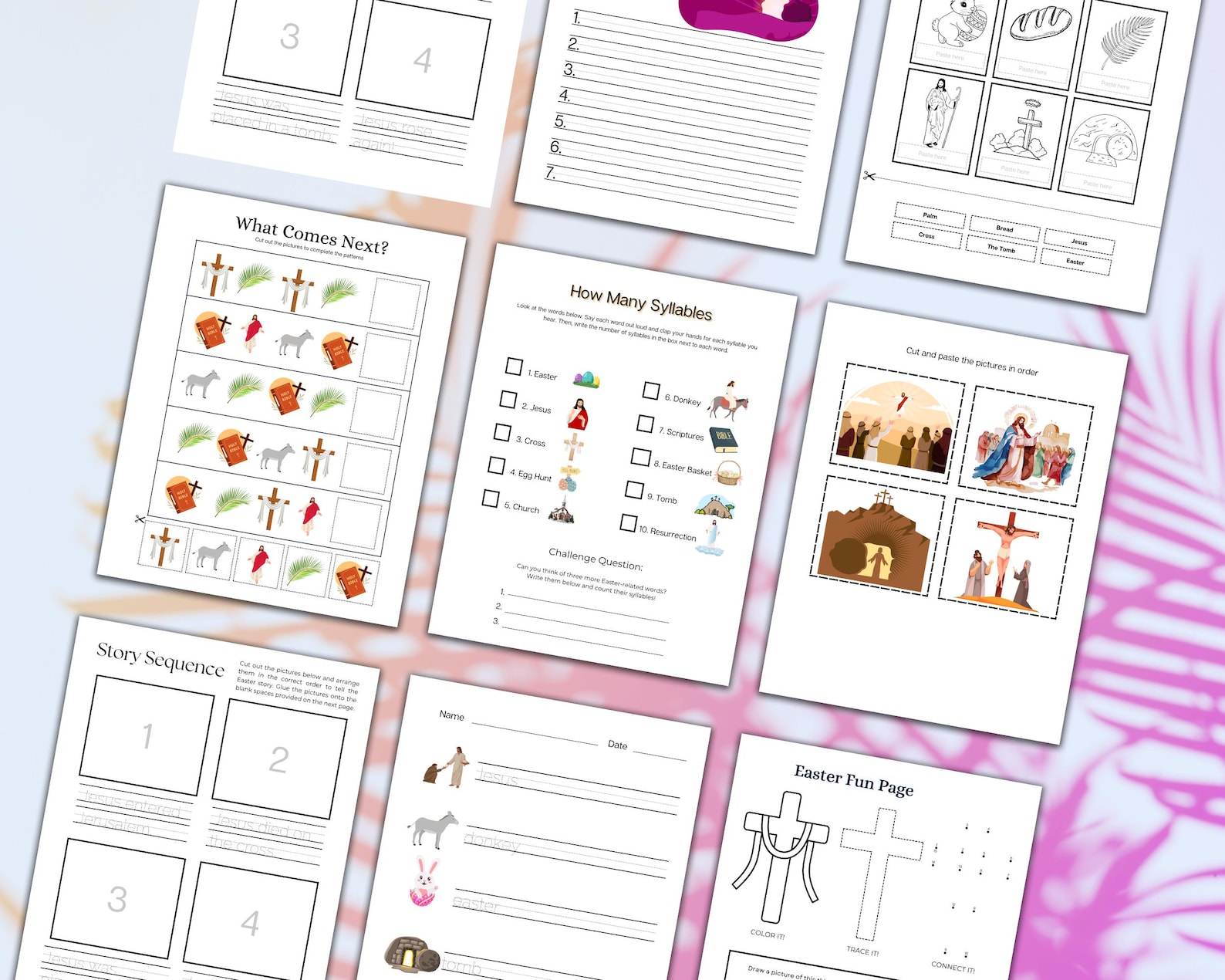 LDS Holy Week Activities Printable/easter Palm Sunday Activity/easter Kid's Activities/children ...