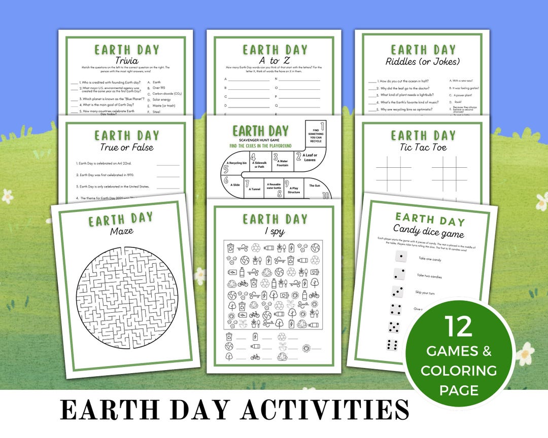 Earth Day Games Bundle/fun Earth Day Activities/earth Day Classroom ...