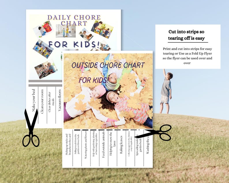 Kids Chore Chart: Editable Visual Schedule, Morning, Evening (PDF ...