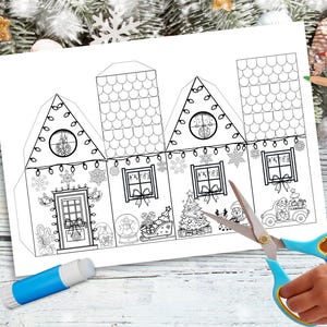 Christmas & Gingerbread Paper House Craft Kit Bundle/kids Activity/two ...