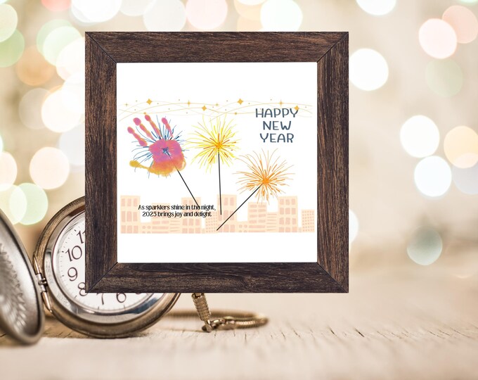 2026 New Years Handprint Art Poem, New Year Handprint Craft 2026 ...