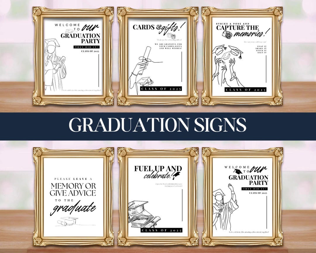 Graduation Party Table Signs Bundle/instant Download/printable ...