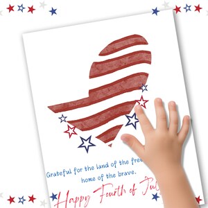 Flag 4th of July Handprint Craft - 4th of July Independence Day USA ...
