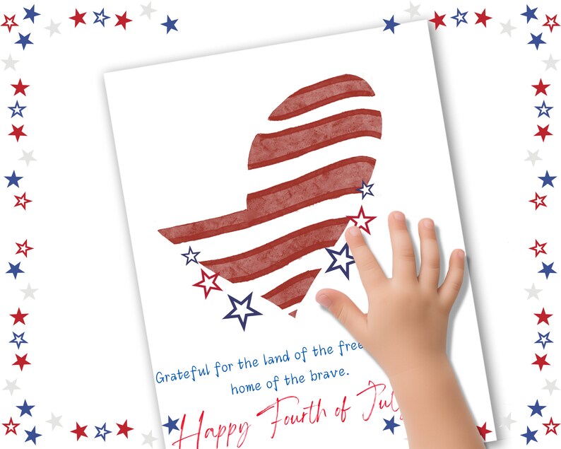 Flag 4th of July Handprint Craft - 4th of July Independence Day USA ...