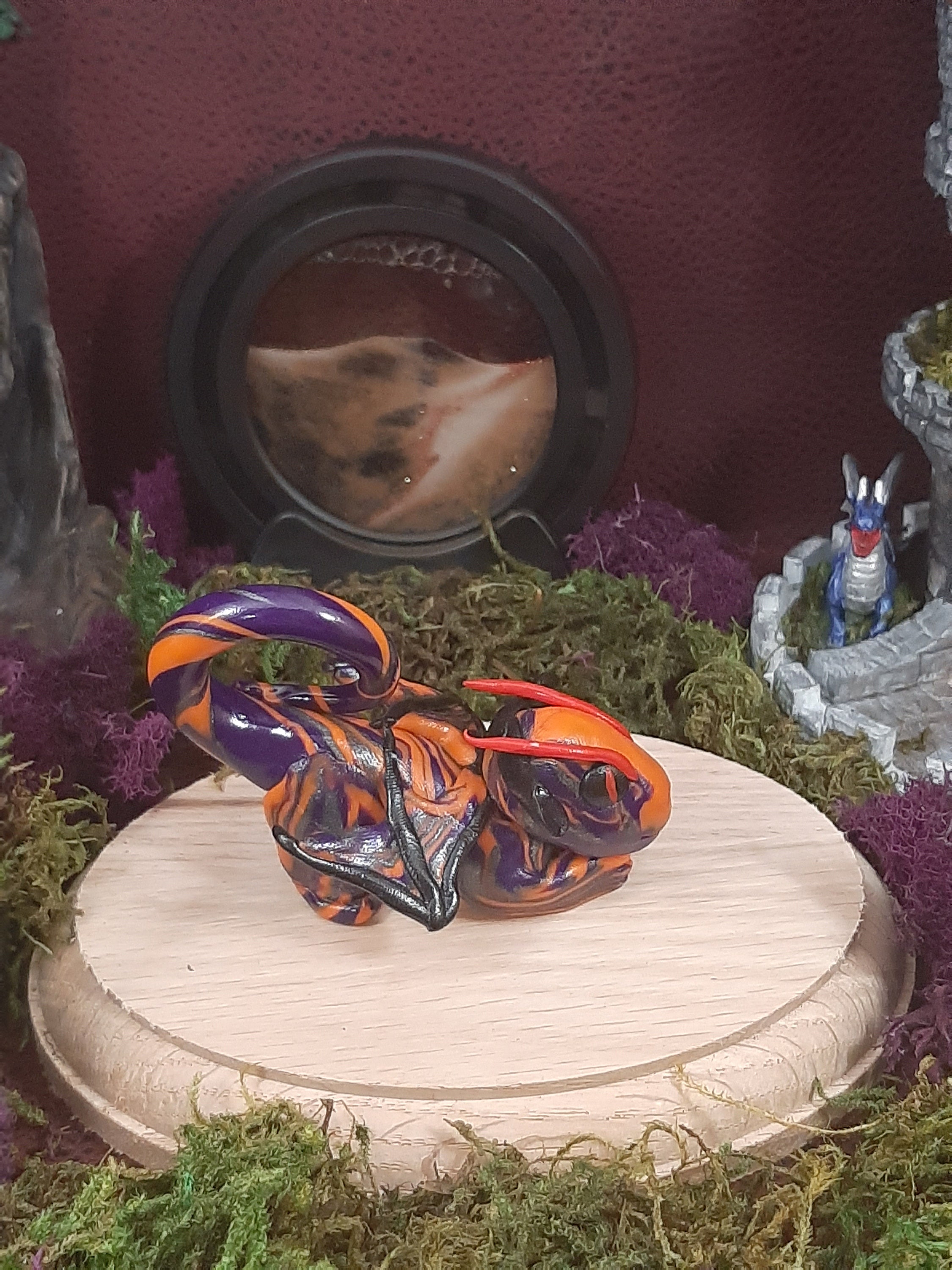 Polymer Clay Dragon, D&D, DND, Dice Guardian, Cute, Handmade, Nerdy ...