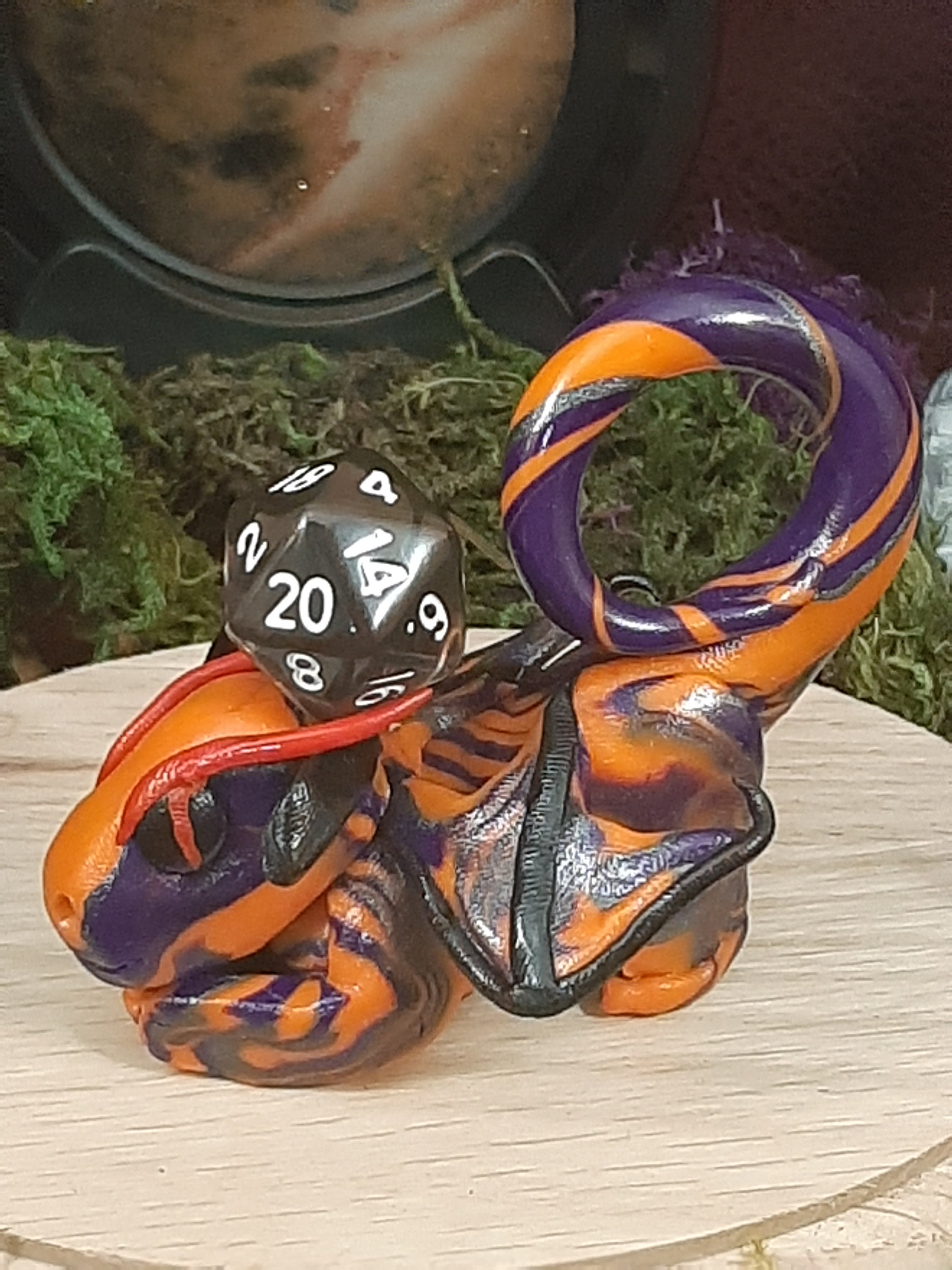 Polymer Clay Dragon, D&D, DND, Dice Guardian, Cute, Handmade, Nerdy ...