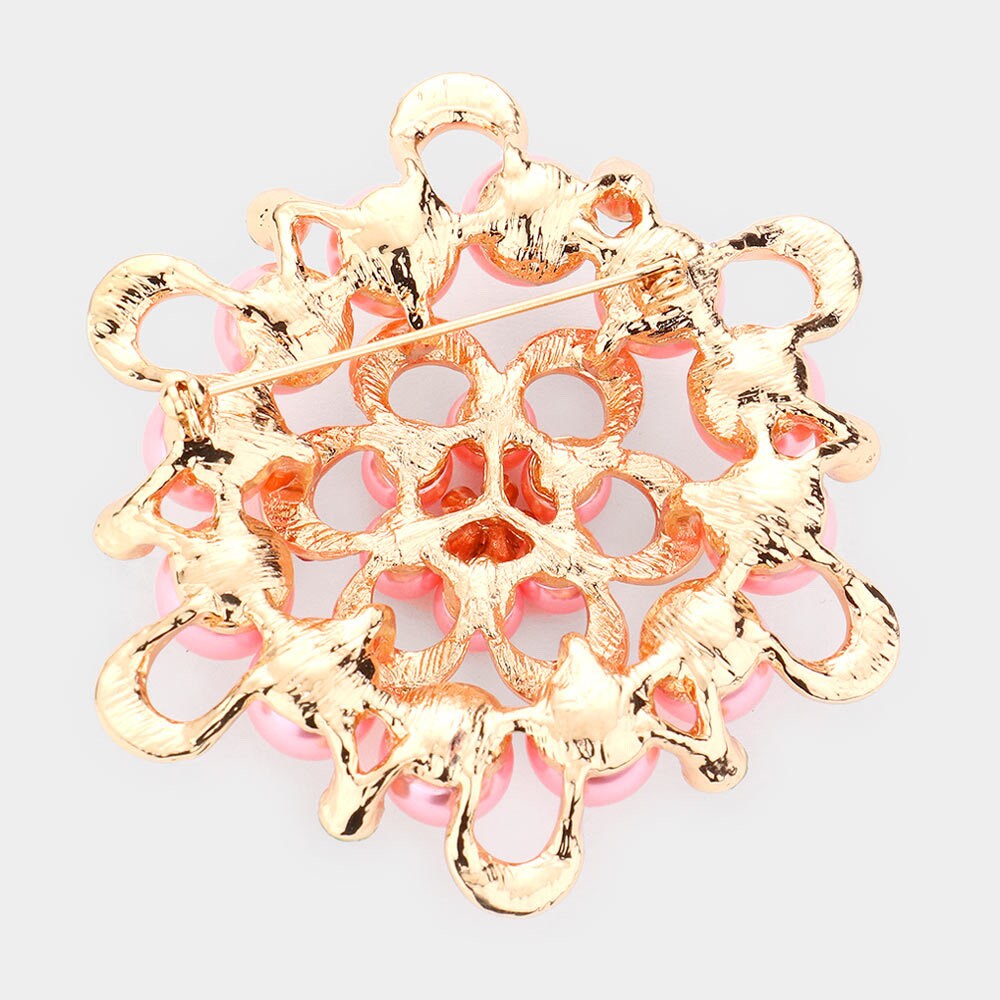 Crystal Pearl Flower Pin - Etsy