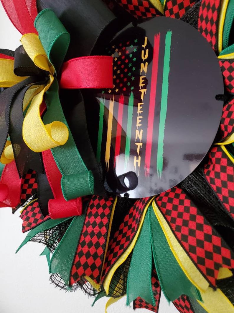 Juneteenth Door Wreath: Afrocentric Black History Pride Decor - Etsy