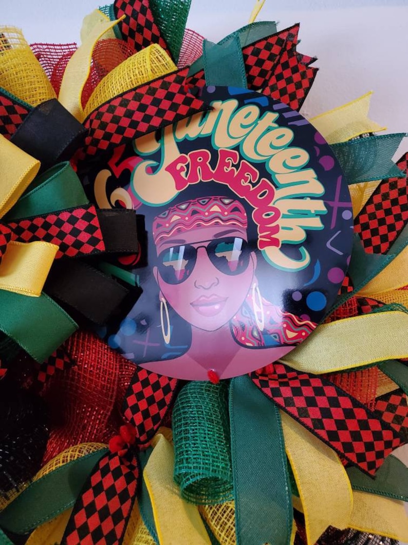 Juneteenth Door Wreath, Black History Pride, for the Culture, Everyday ...