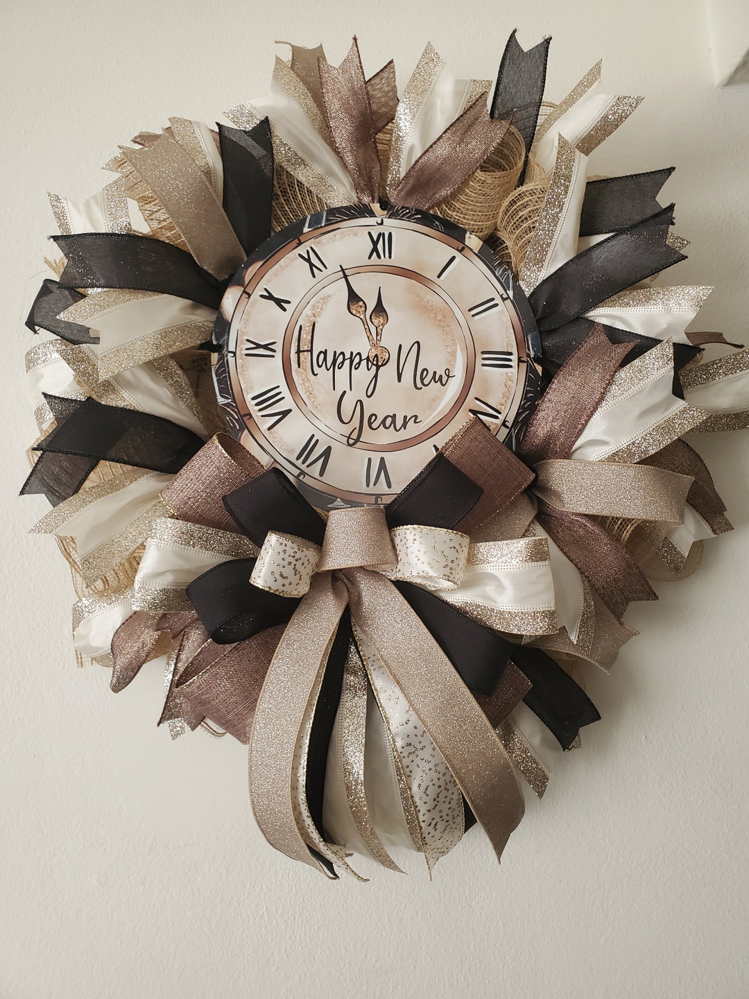 New Year's Wreath, Happy New Year Wreath, Door Wreath, Wreath, 2023 ...