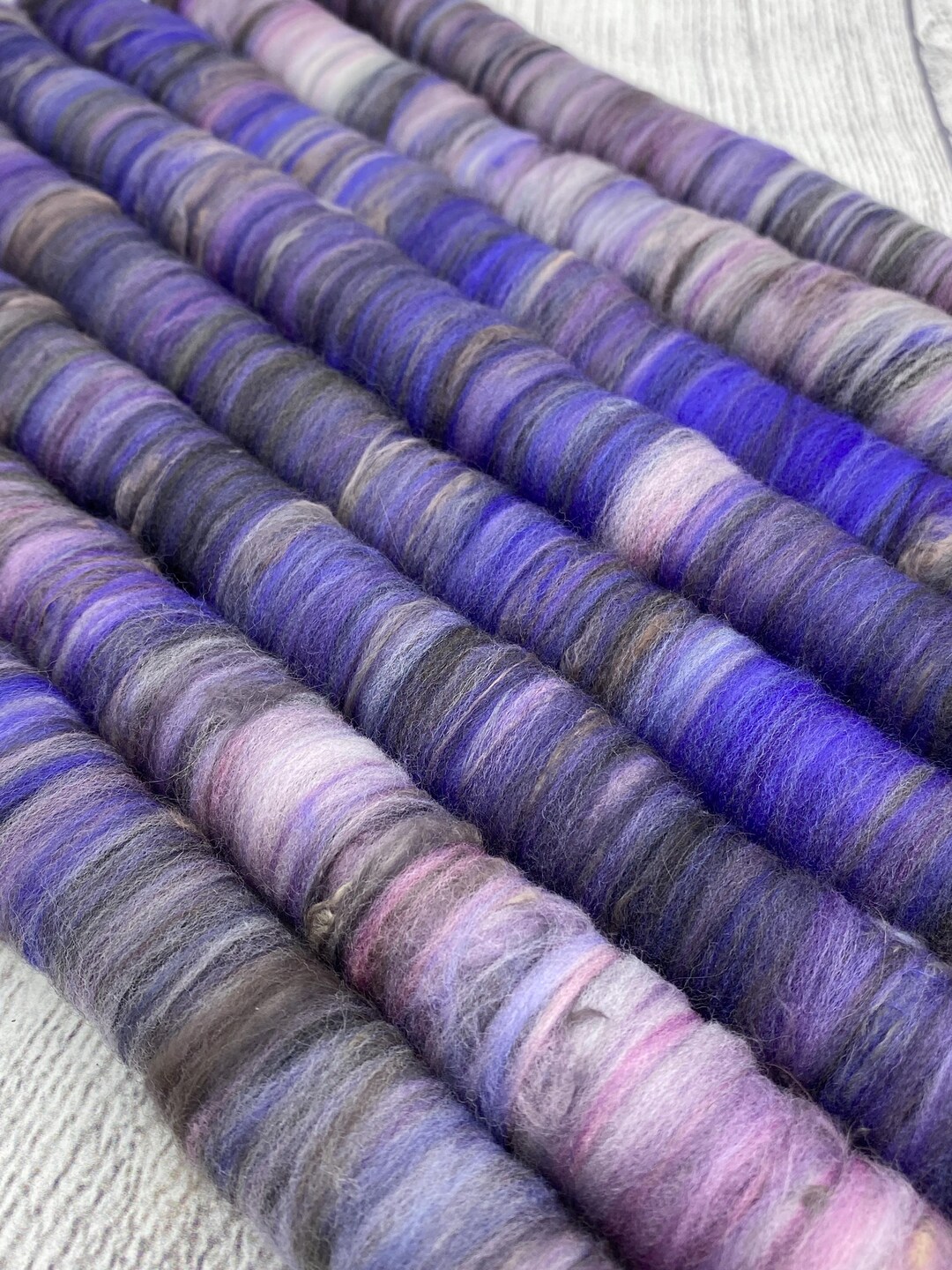 Angora Rolag Set for Spinning, Yarn, Black/purple - Etsy