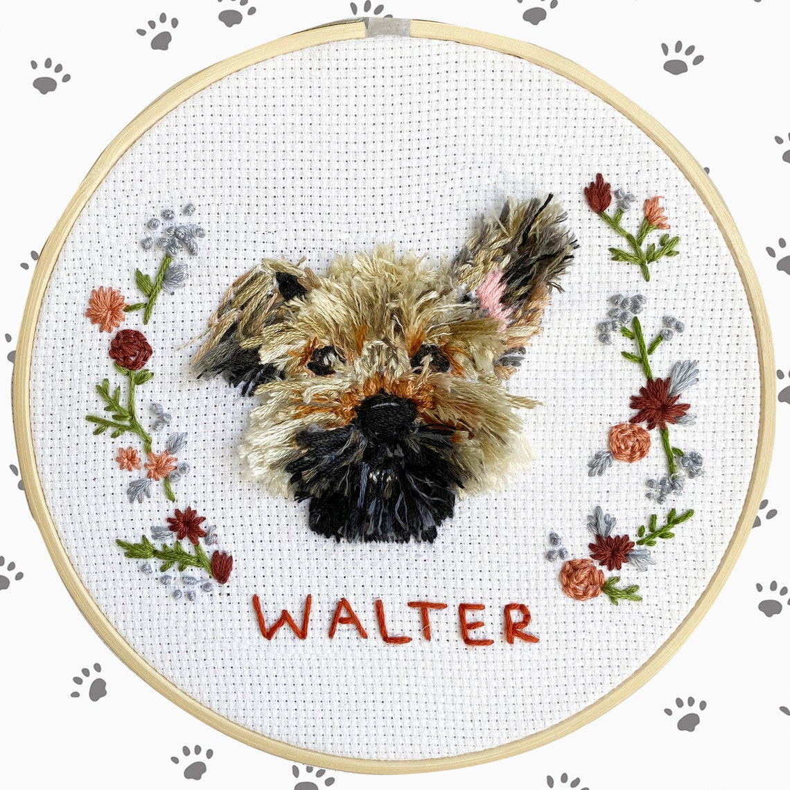 DOG Custom Embroidered Pet Portrait | Etsy