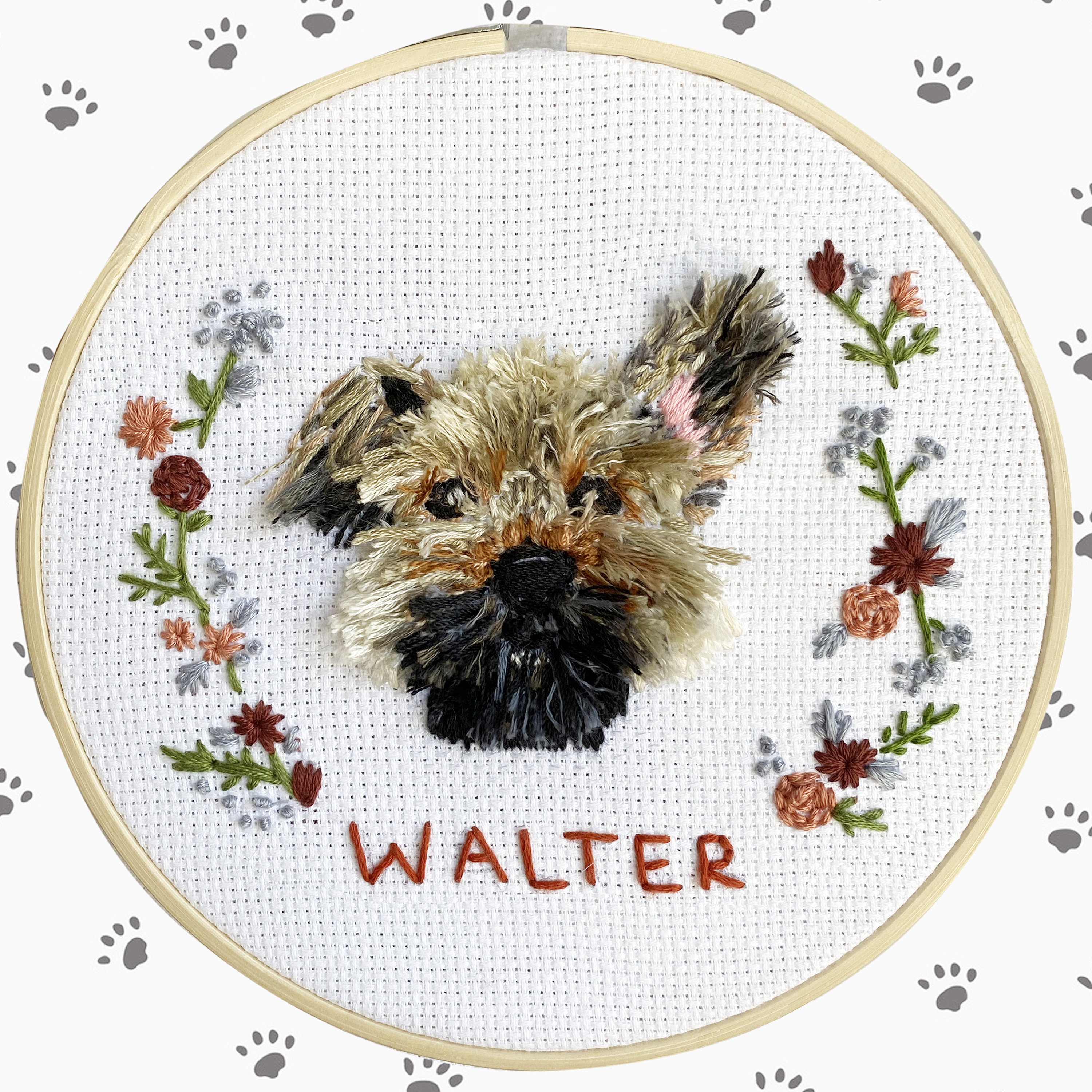 DOG Custom Embroidered Pet Portrait | Etsy