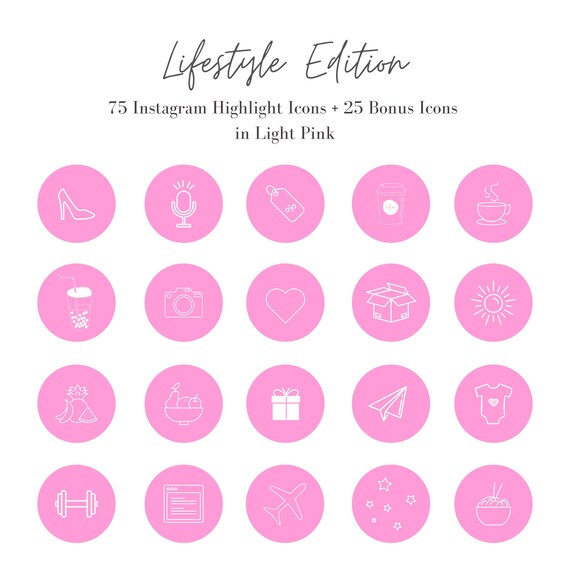 Pink Social Media Icons Instagram