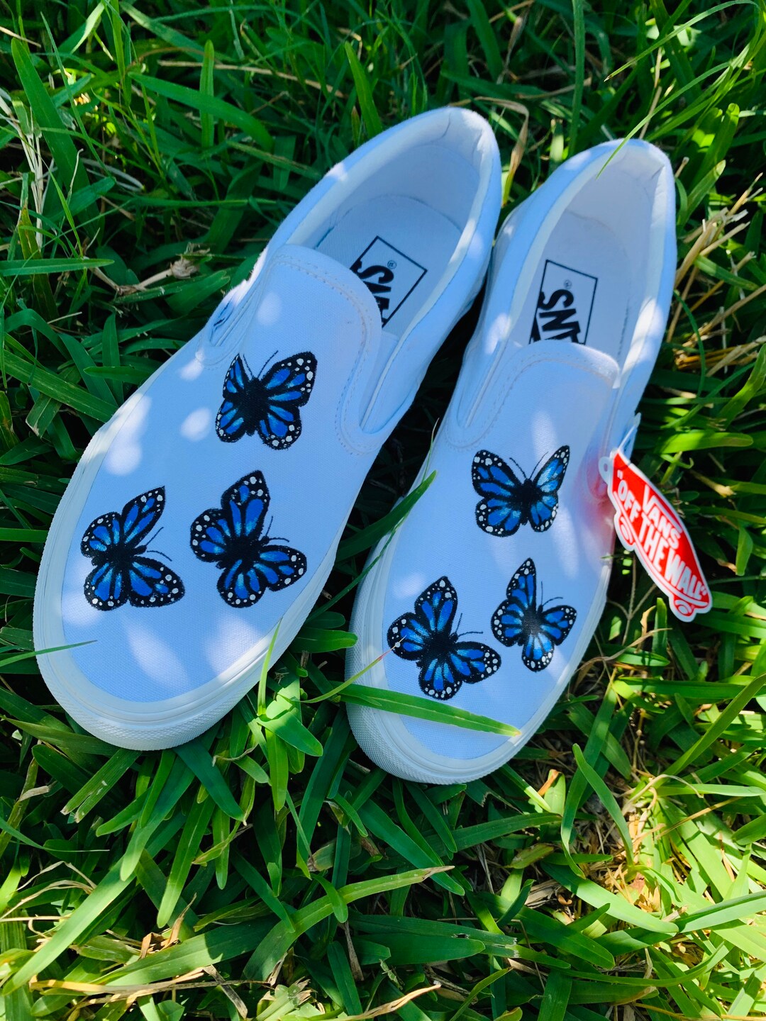 Butterfly Custom Painted Vans - Etsy