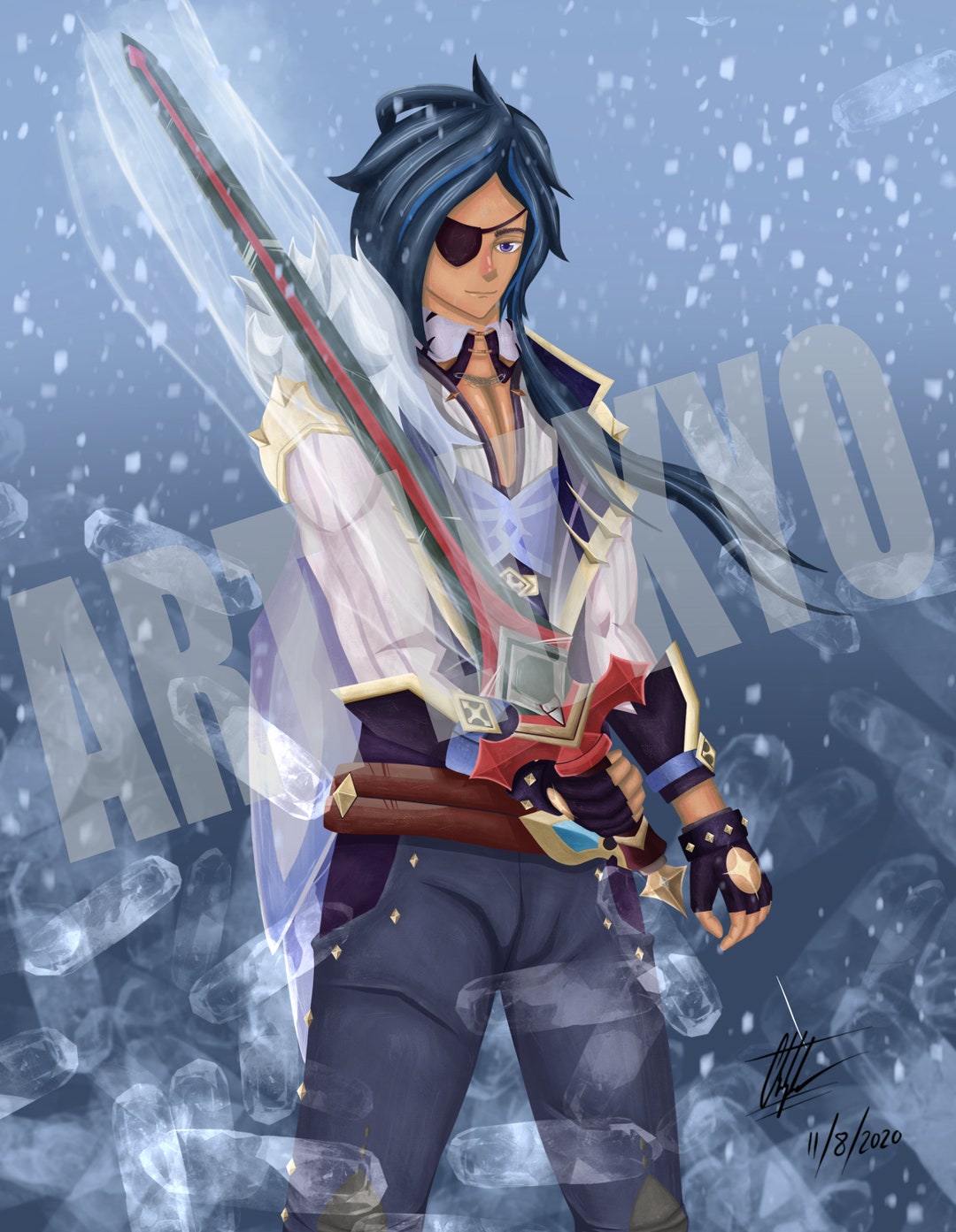 Kaeya Genshin Impact - Etsy