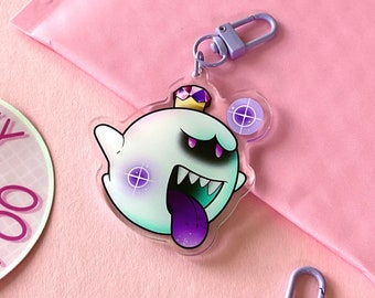 Super Mario Boo or King Boo Keychain/keyring Party Favor for Birthday ...
