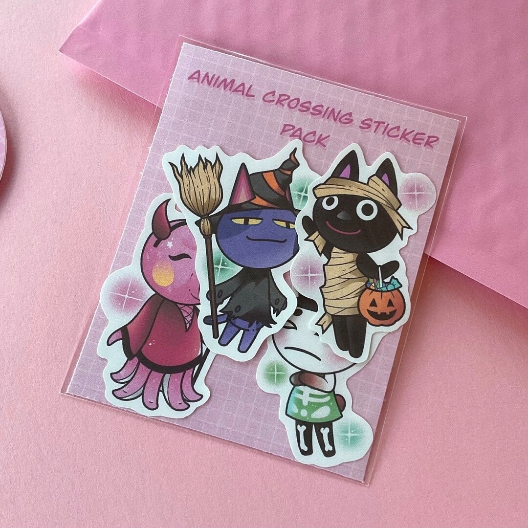 Spoopy Animal Crossing Sticker Pack - Etsy