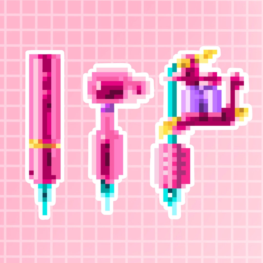 Tattoo Pixel Machine Sticker Set - Etsy