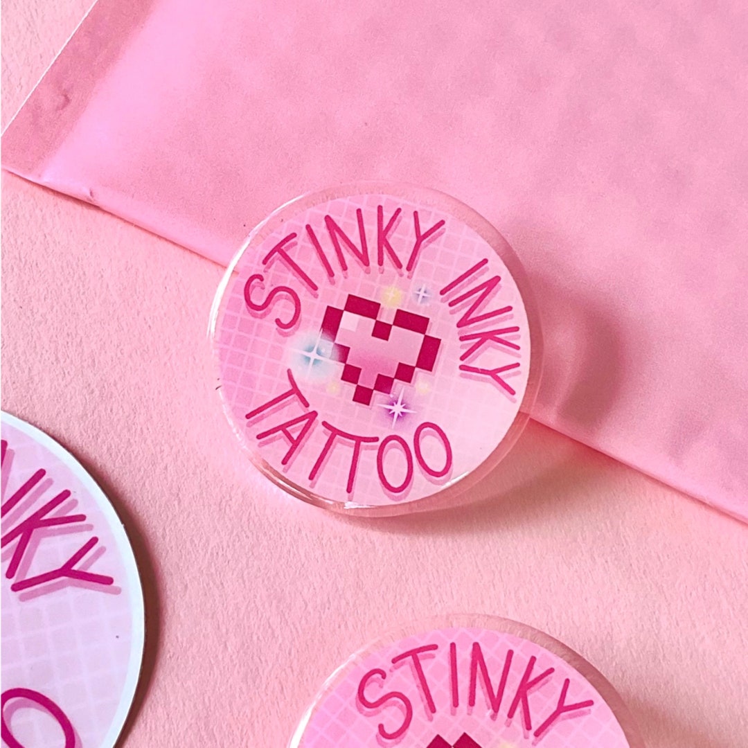 Stinky Inky Tattoo Acrylic Pin - Etsy