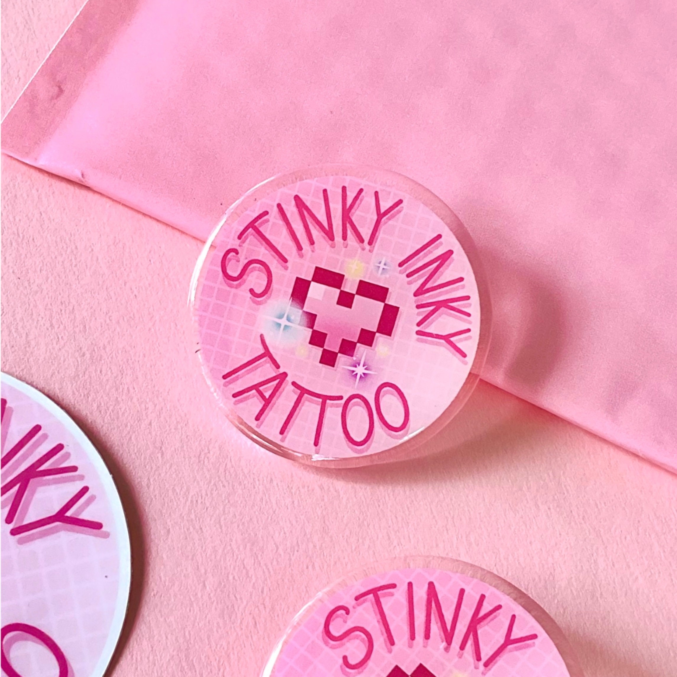 Stinky Inky Tattoo Acrylic Pin - Etsy