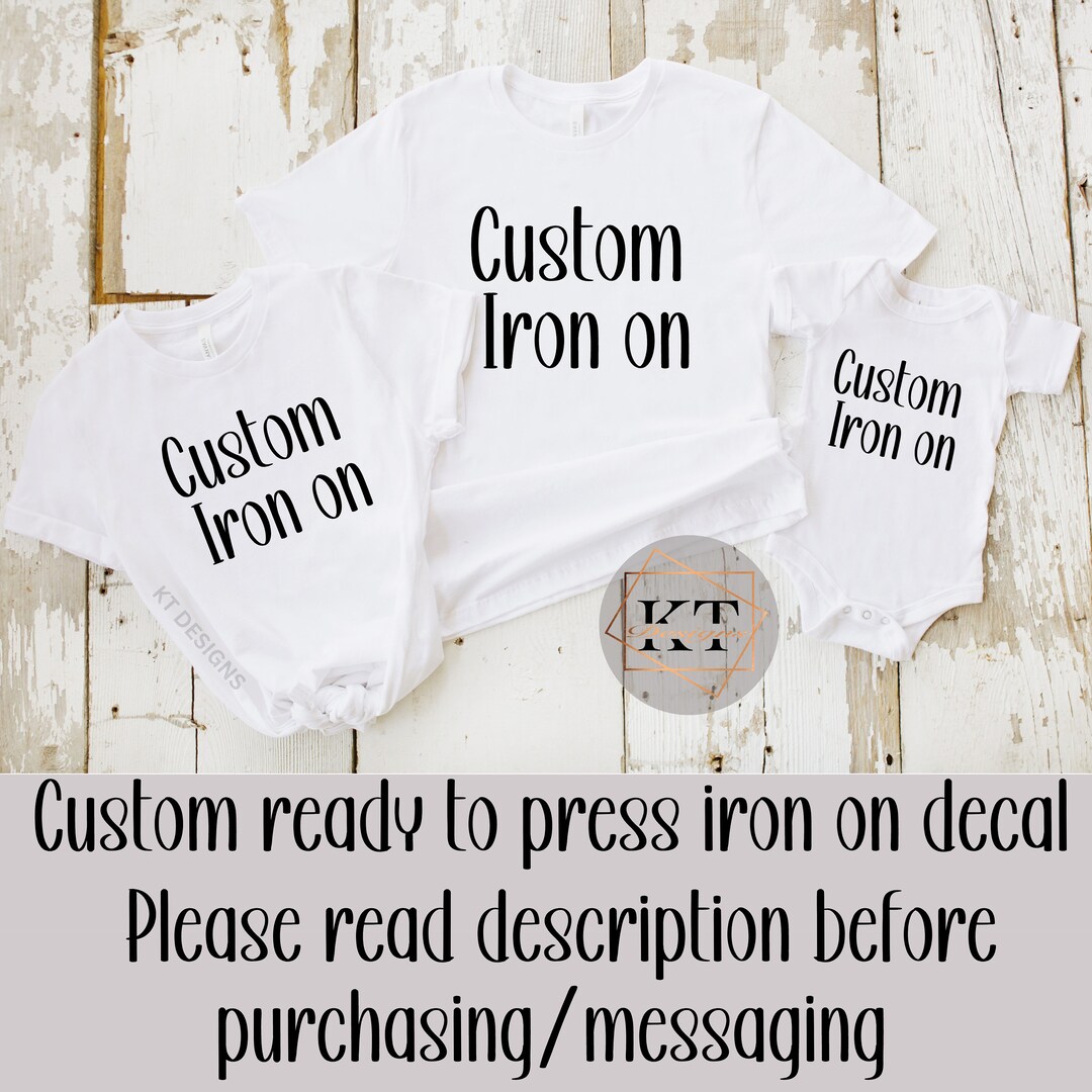Custom Matching Iron on Decals DIY Iron on Decals Matching - Etsy