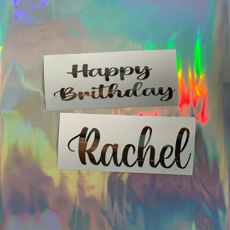 Birthday Decals Custom Birthday Stickers Custom Name - Etsy