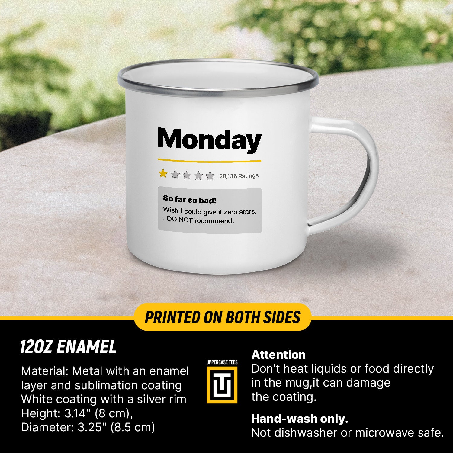 Monday Review Mug, Funny Office Coffee Cup, I Hate Mondays, Monday ...