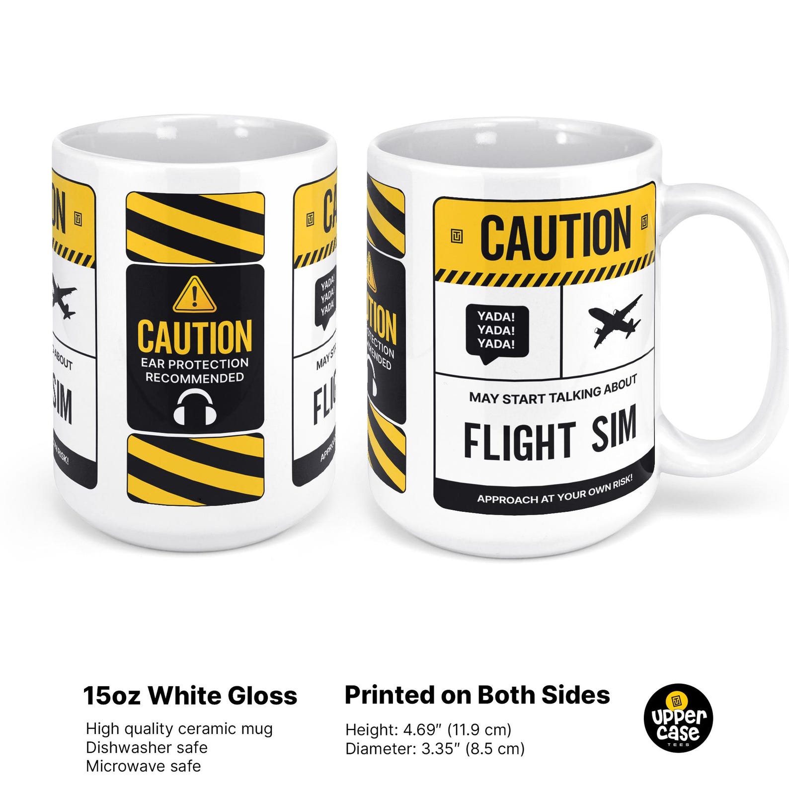 Funny Flight Sim Mug - Caution Sign Design Gift for Pilots - Etsy