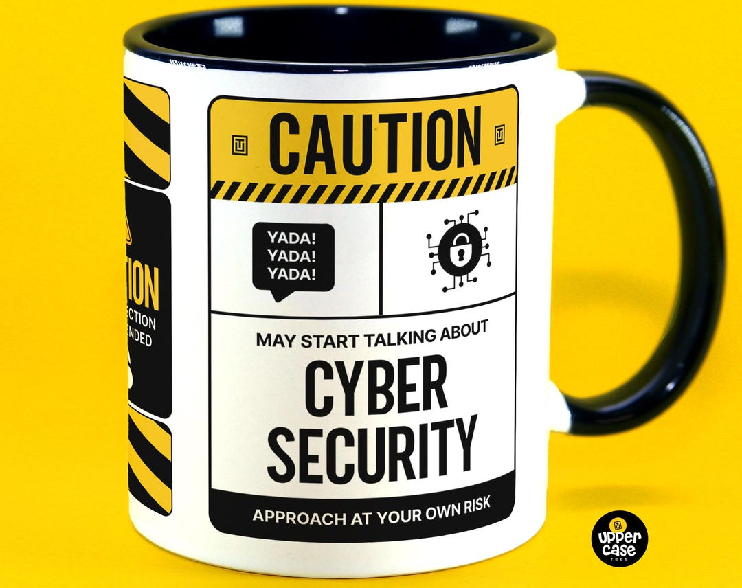 Caution May Start Talking About Cyber Security Mug, Cyber Security Cup ...