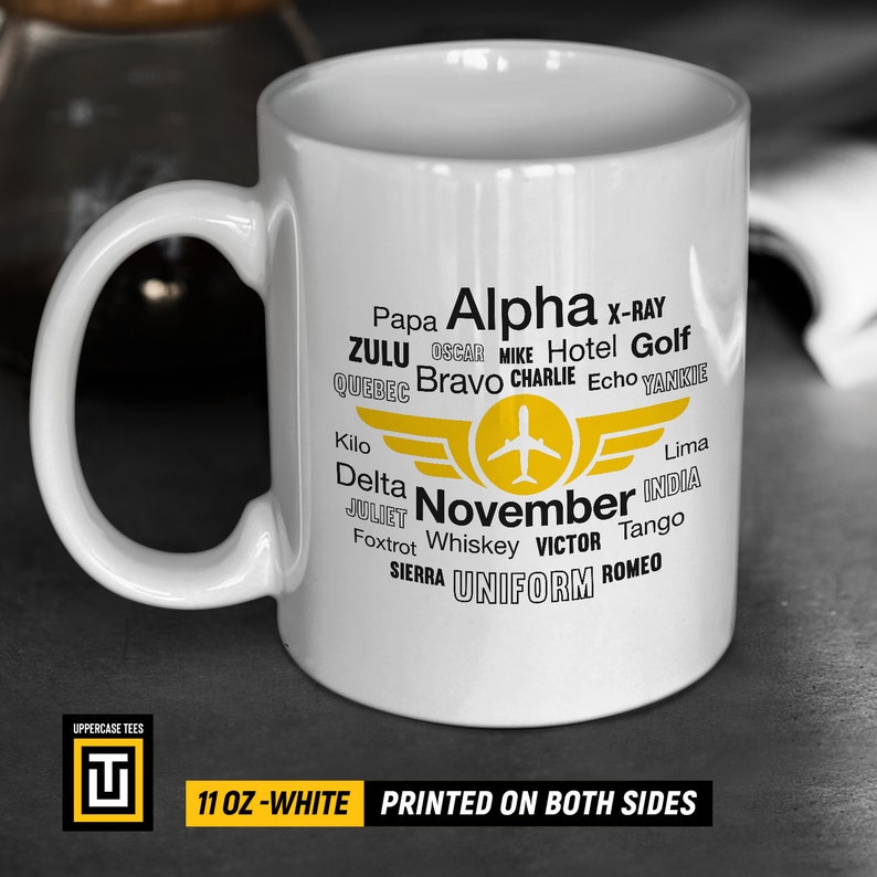Aviation Phonetic Alphabet Mug, Flight Training Gift, Gift for Student ...
