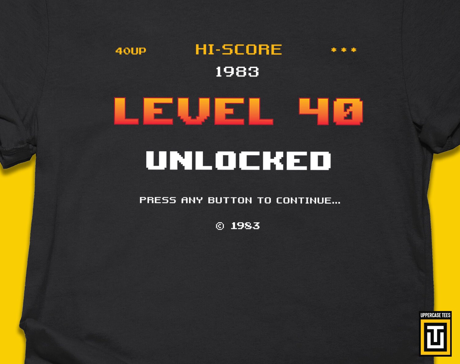 40th Birthday Shirt Level 40 Unlocked 1983 Retro Arcade - Etsy