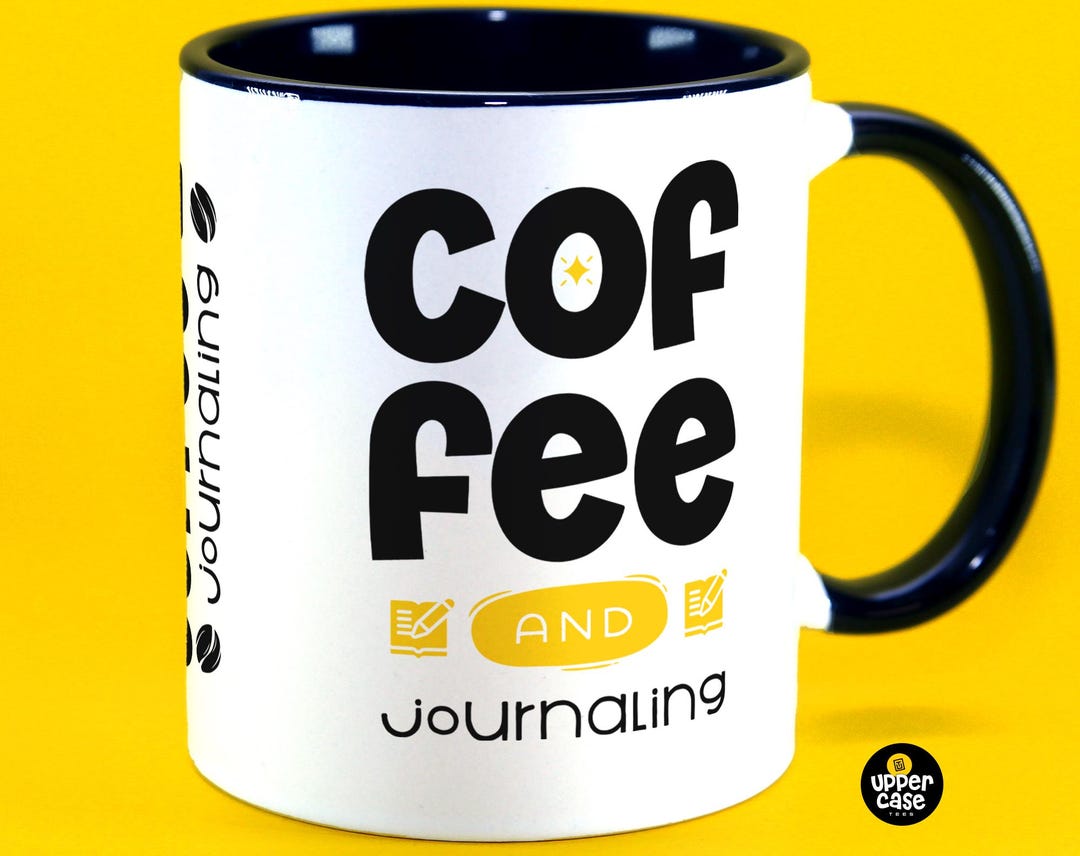 Coffee and Journaling Mug, Ideal Gift for Journal Lovers, Writers, and ...