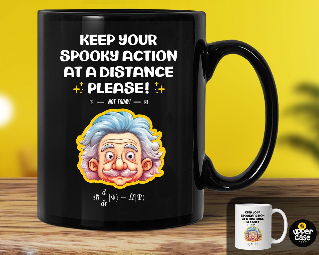 Quantum Mechanics Mug, Funny Entanglement Gift, Schrodinger Equation ...