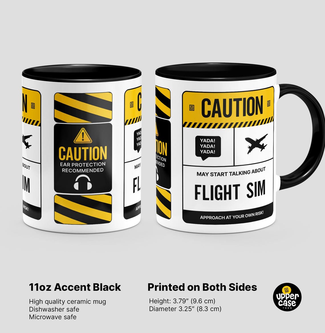 Funny Flight Sim Mug - Caution Sign Design Gift for Pilots - Etsy