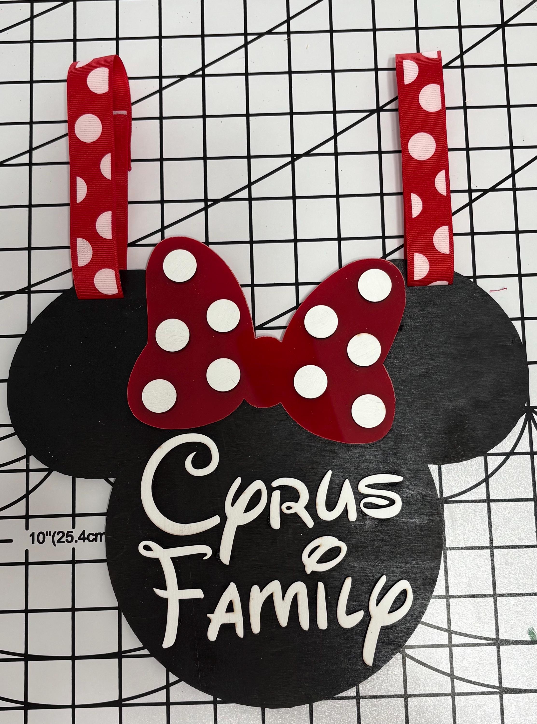 Minnie Mouse Themed Personalized Stroller, ECV, or Wheelchair Sign ...