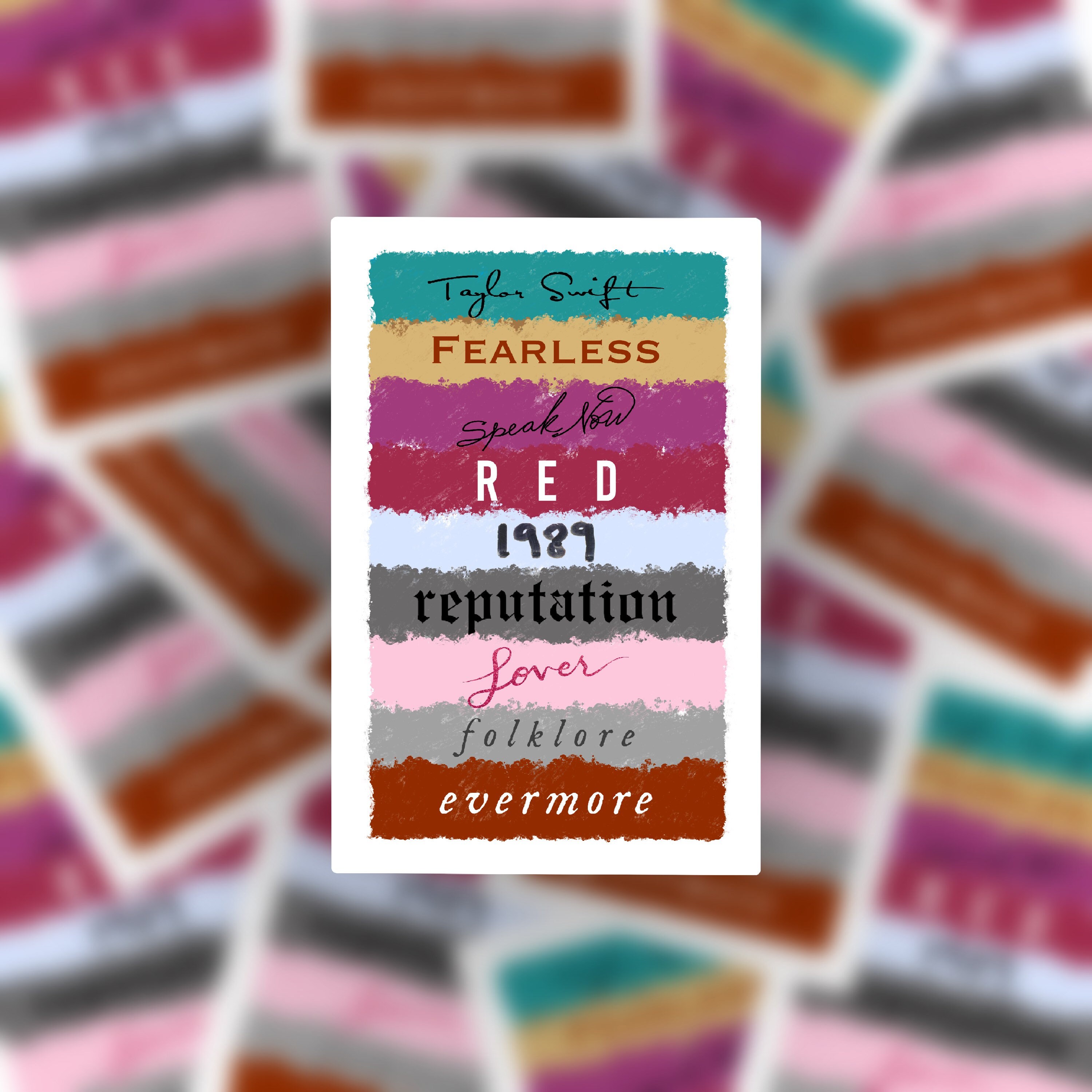 Taylor Swift Album Era Sticker sheet Paper Stickers etna.com.pe