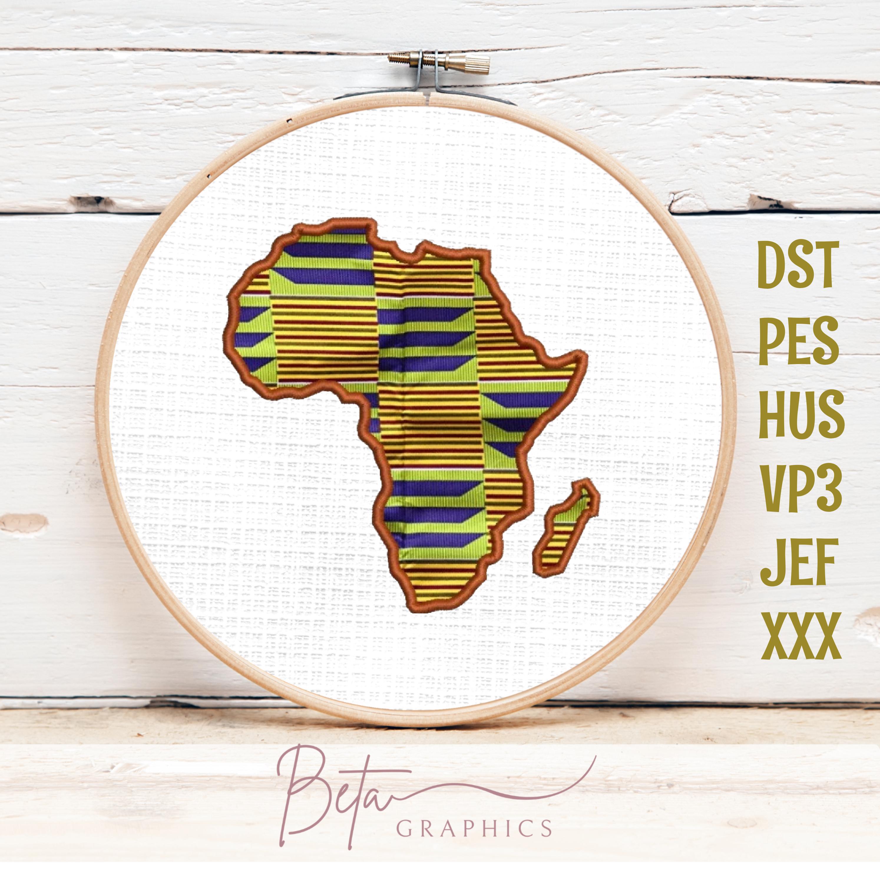Africa Applique Machine Embroidery Design Files, Digital Download - Etsy