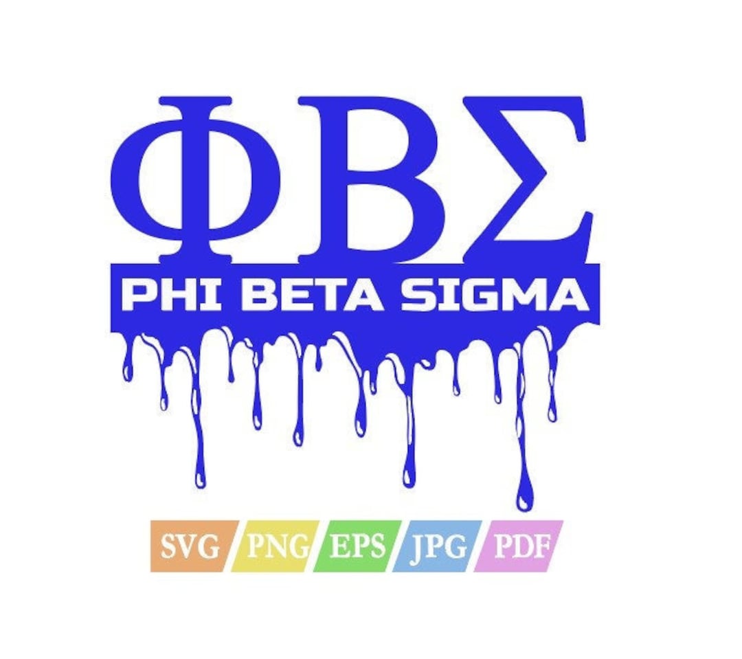 Phi Beta Sigma Drips Svg Cricut Silhuette Pdfeps Cut Etsy
