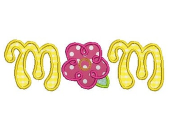 Mom Applique Machine Embroidery Design, Mom Applique Design, Mom ...