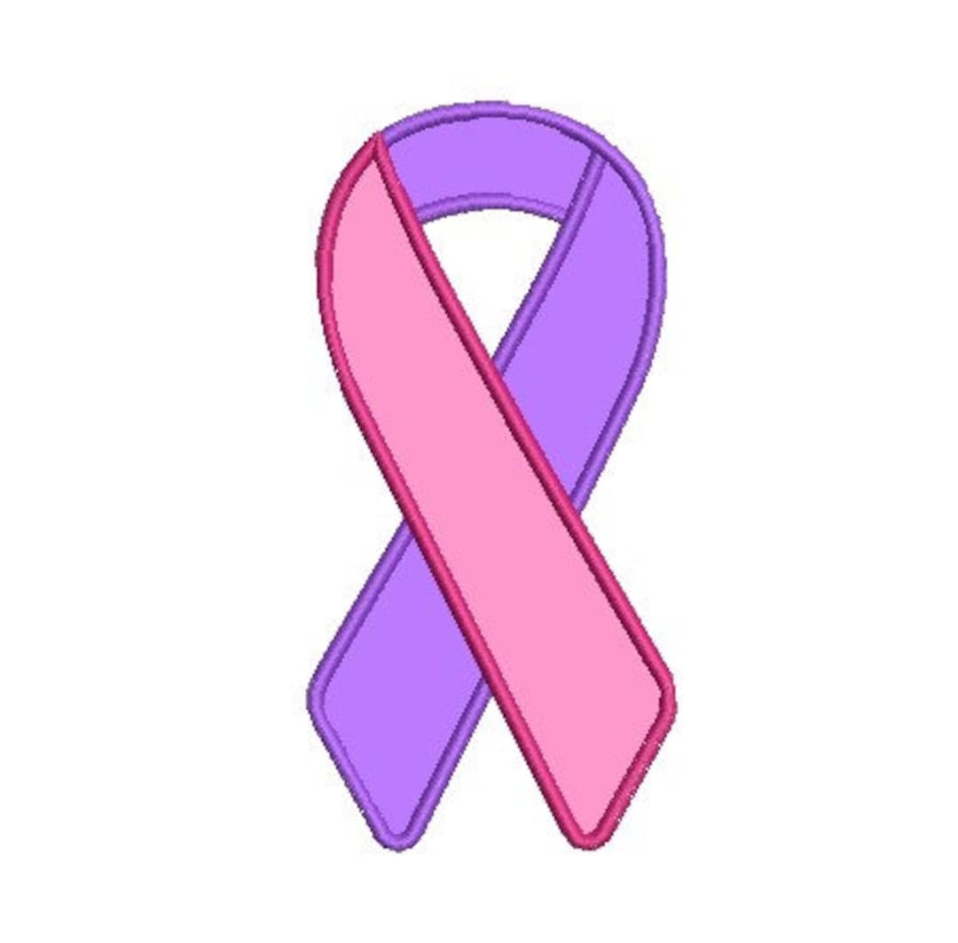 Cancer Ribbon Applique Embroidery Design - Etsy