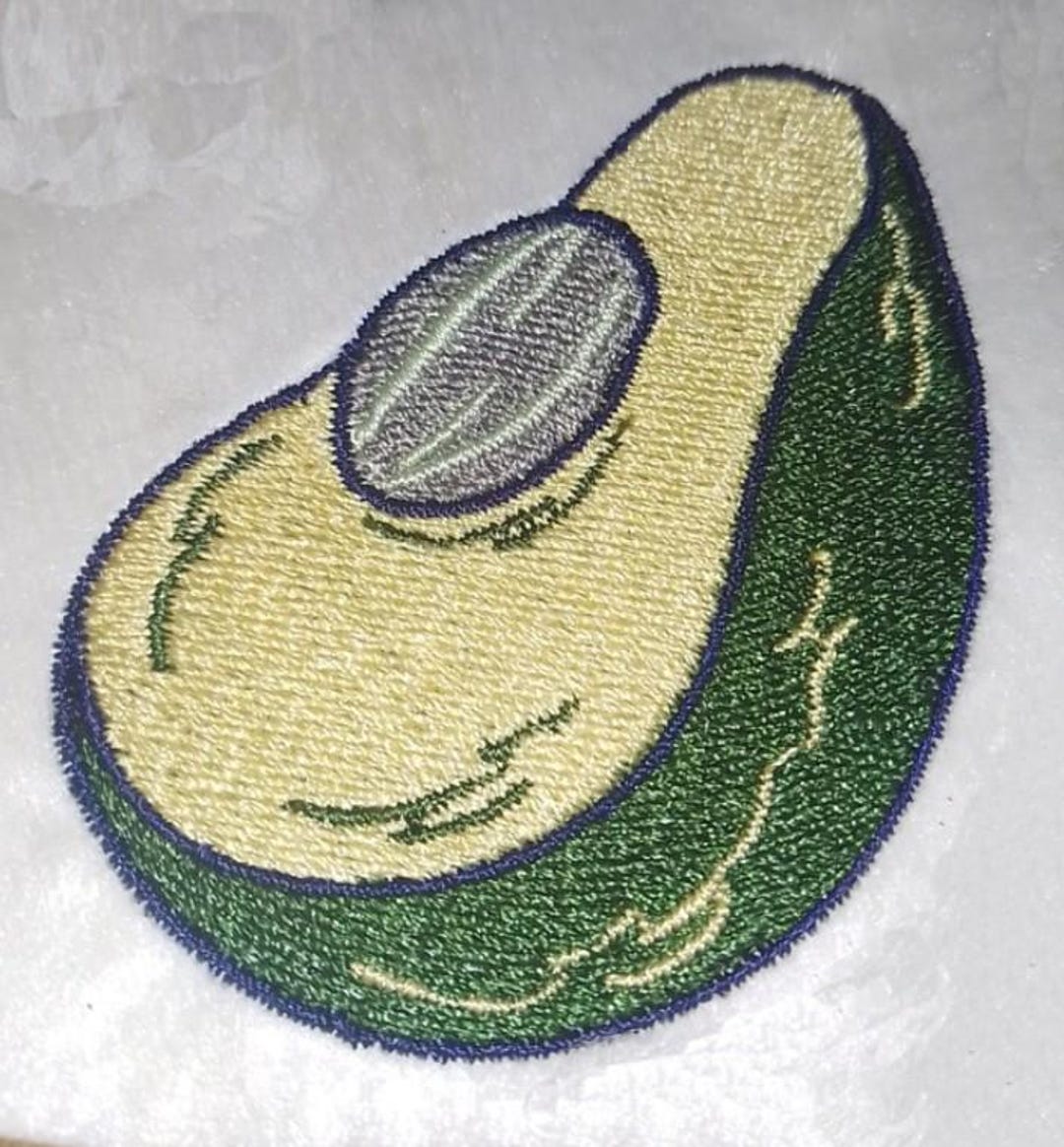 Avocado Machine Embroidery Design Files - Etsy