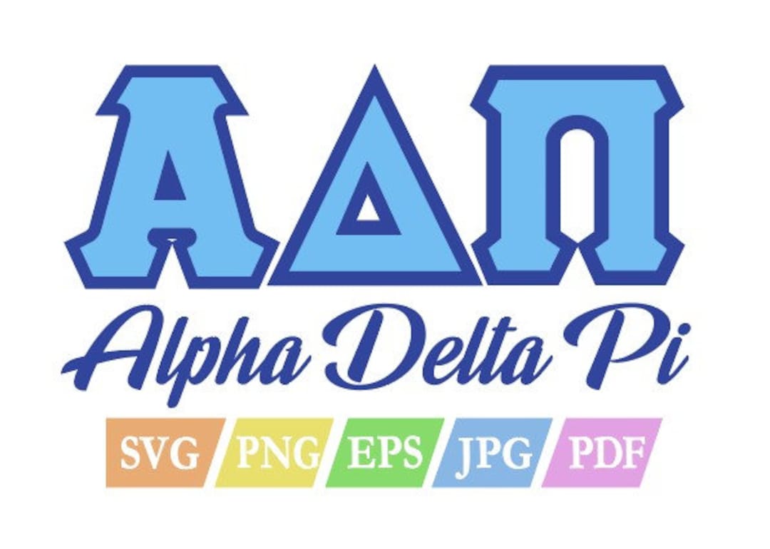 Alpha Delta Pi Svg Cricut Silhuette Pdfeps Cut File Etsy