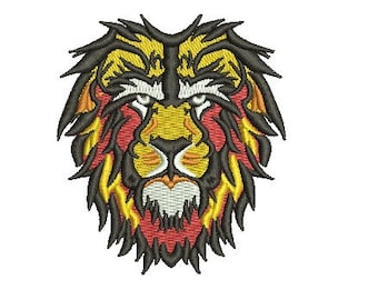 Lion Head Machine Embroidery Design, This is Not a Real Product, These ...